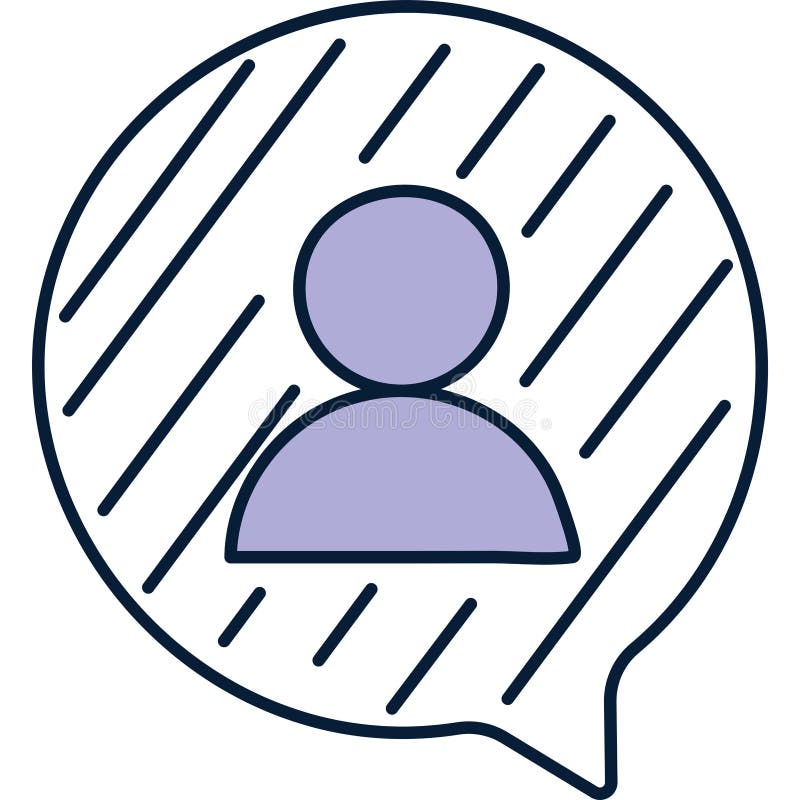 Purple user bubble stock vector. Illustration of mobile - 258451106