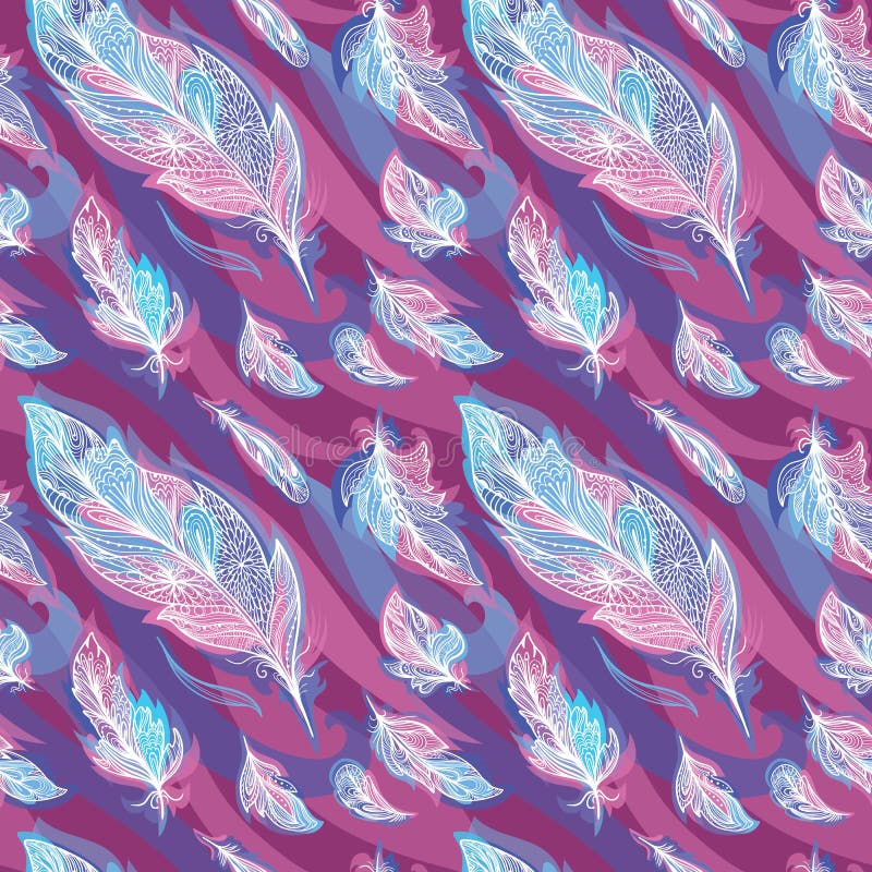 Purple Vector Boho Pattern stock vector. Illustration of natural - 91986735