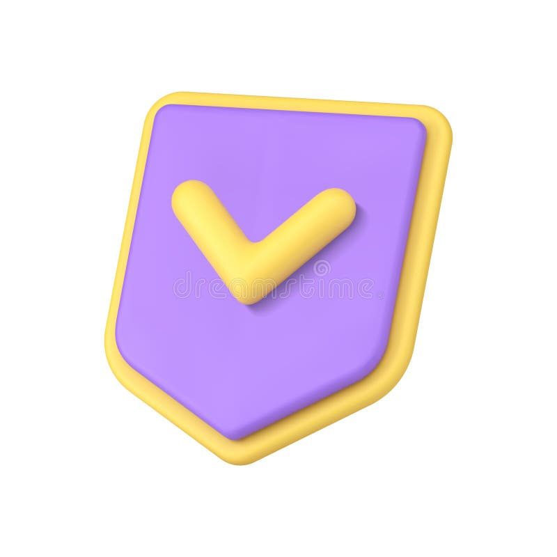 Purple Verification Shield Done Checkmark Information Security Control ...
