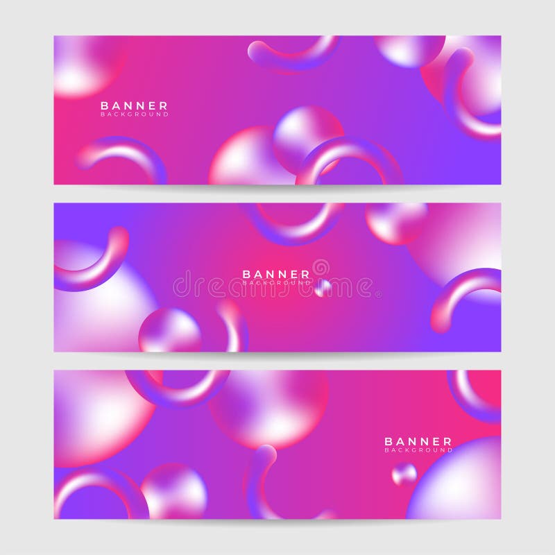 Purple Vibrant Vivid Banner Background. Vector Abstract Graphic Design ...