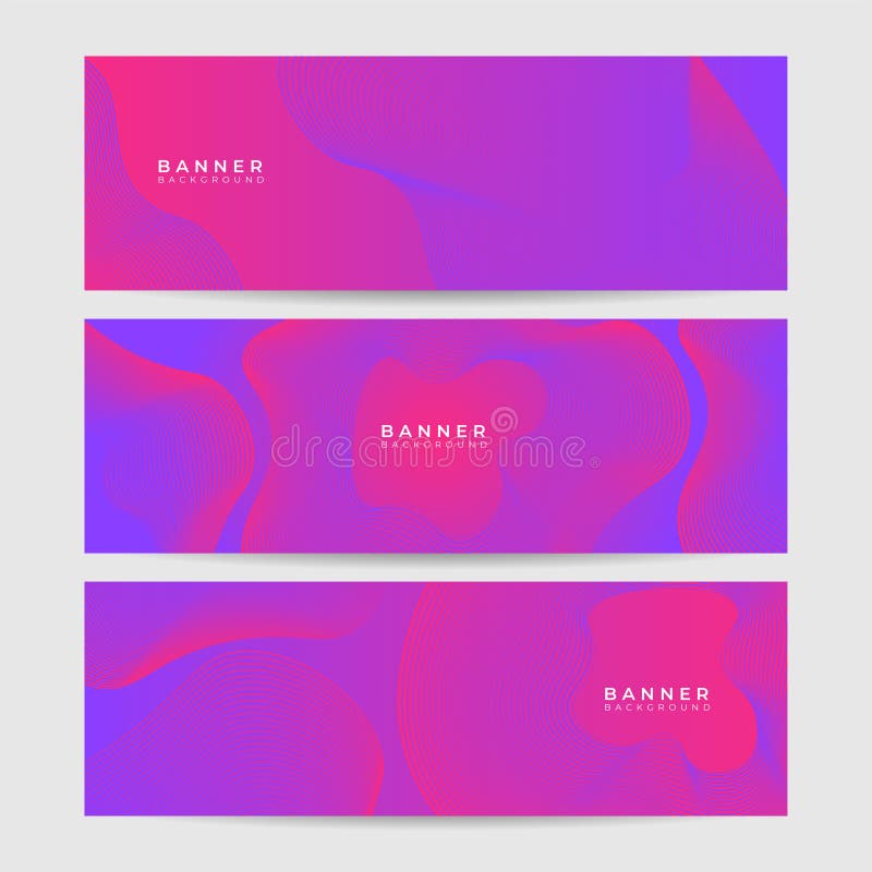Purple Vibrant Vivid Banner Background. Vector Abstract Graphic Design ...