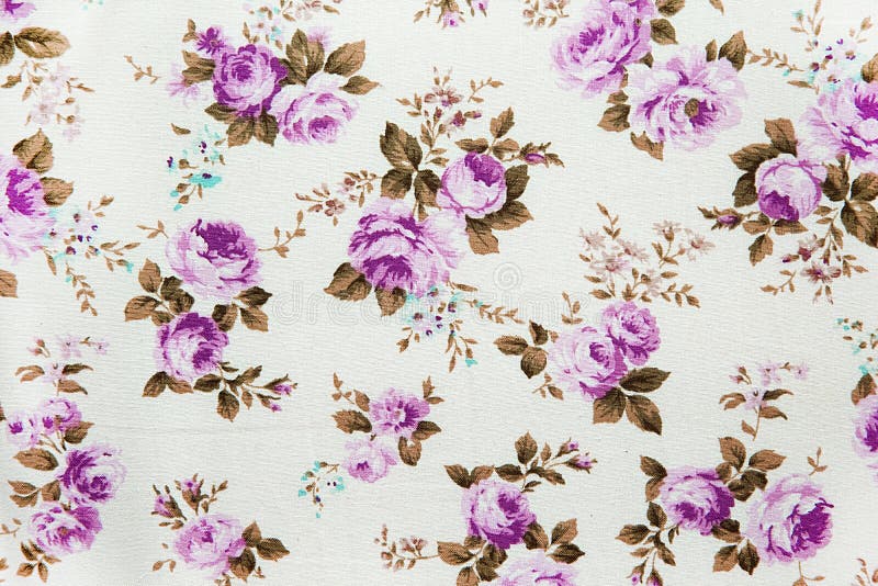 Purple Vintage Rose Pattern on Fabric Background Stock Photo - Image of ...