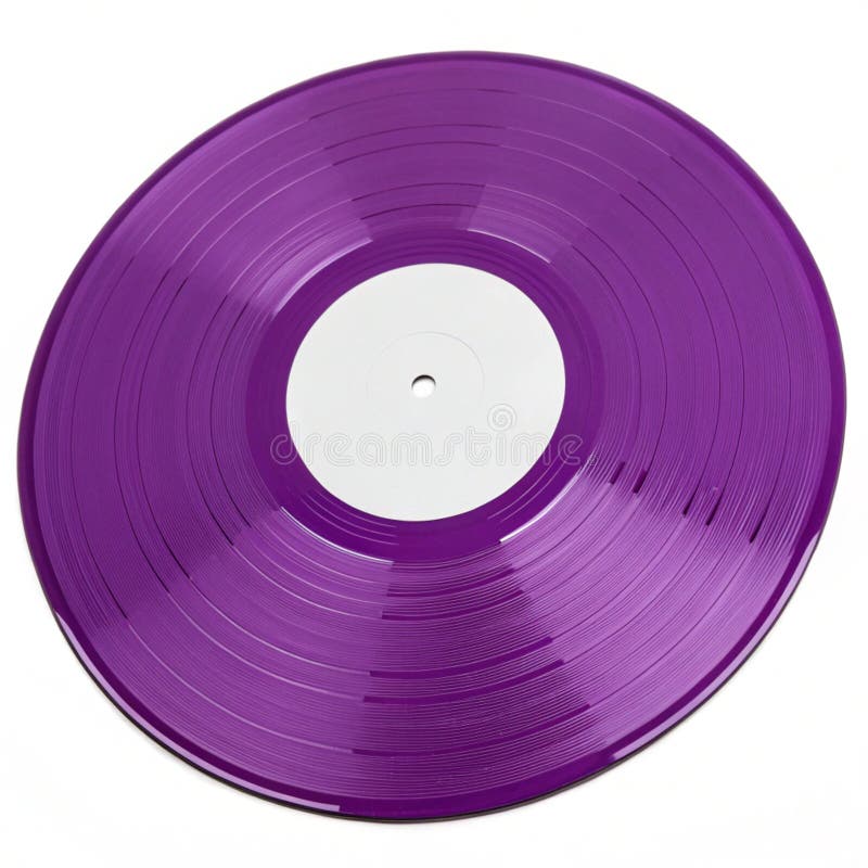 Purple Vinyl Record Isolated on White Background Stock Illustration ...