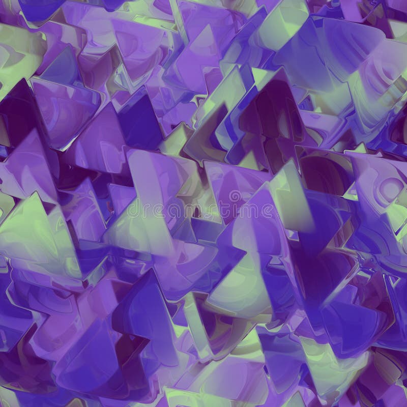 Purple, Violet and Light Green Color Colored Triangular Pattern with ...