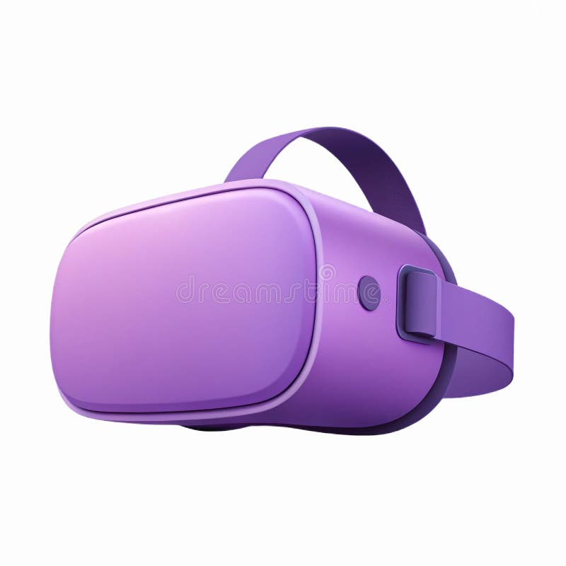 Purple Virtual Reality Headset Isolated on Transparent Background ...