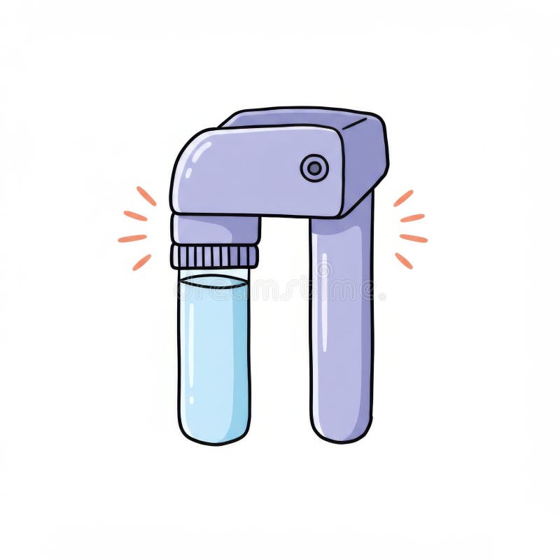 Purple Water Dispensing Gadget Illustration Stock Illustration ...