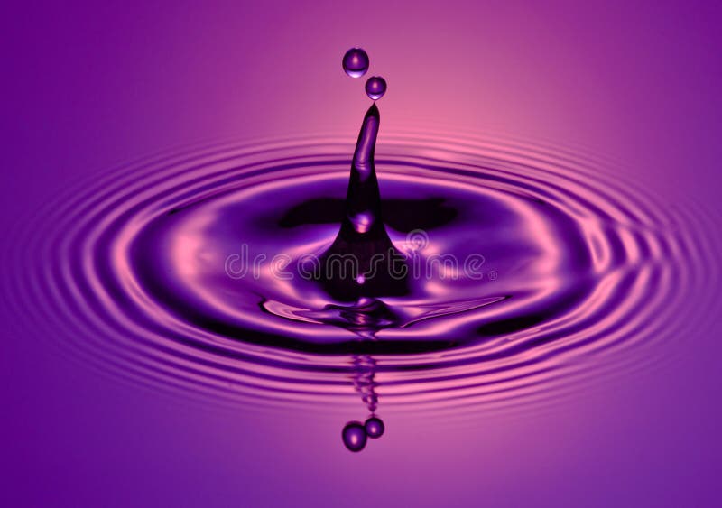 Purple Water Drop stock image. Image of transparent, clear - 48649015