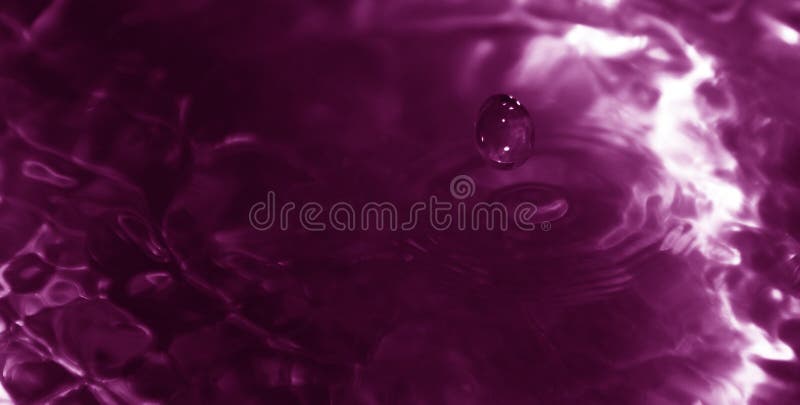 Purple Water Drops on the Surface for Background Stock Photo - Image of ...