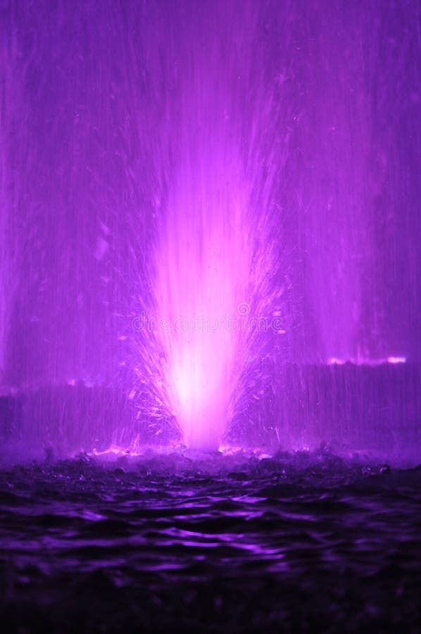 Purple water fountain stock photo. Image of lighting - 11105710