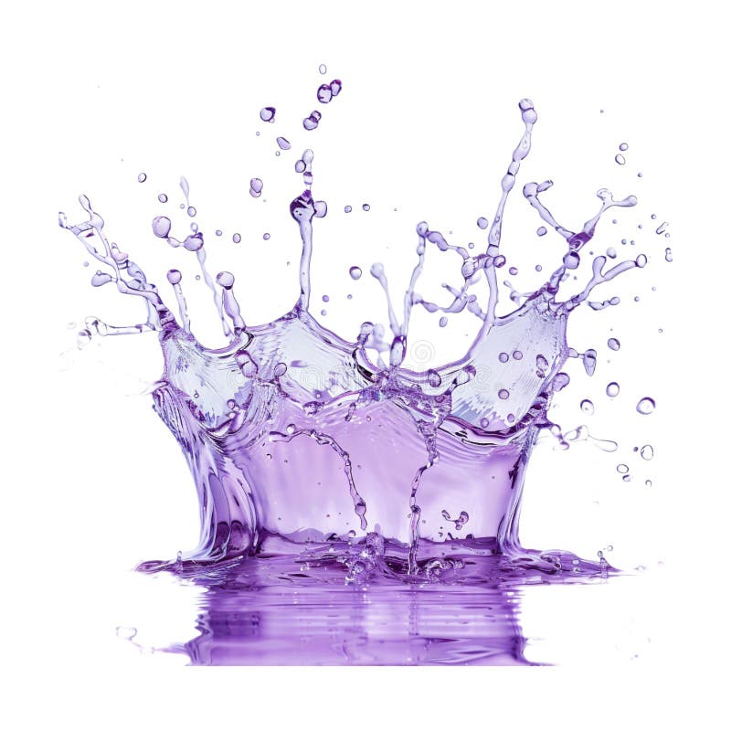 Purple Water Splash on Transparent Background - Ai Generated Stock ...