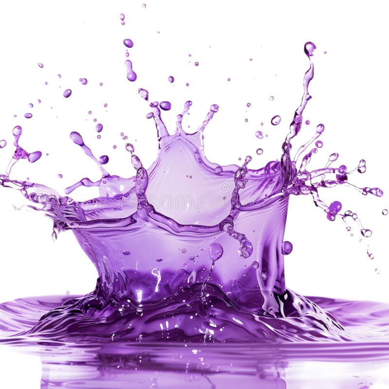 Purple Water Splash on Transparent Background - Ai Generated Stock ...