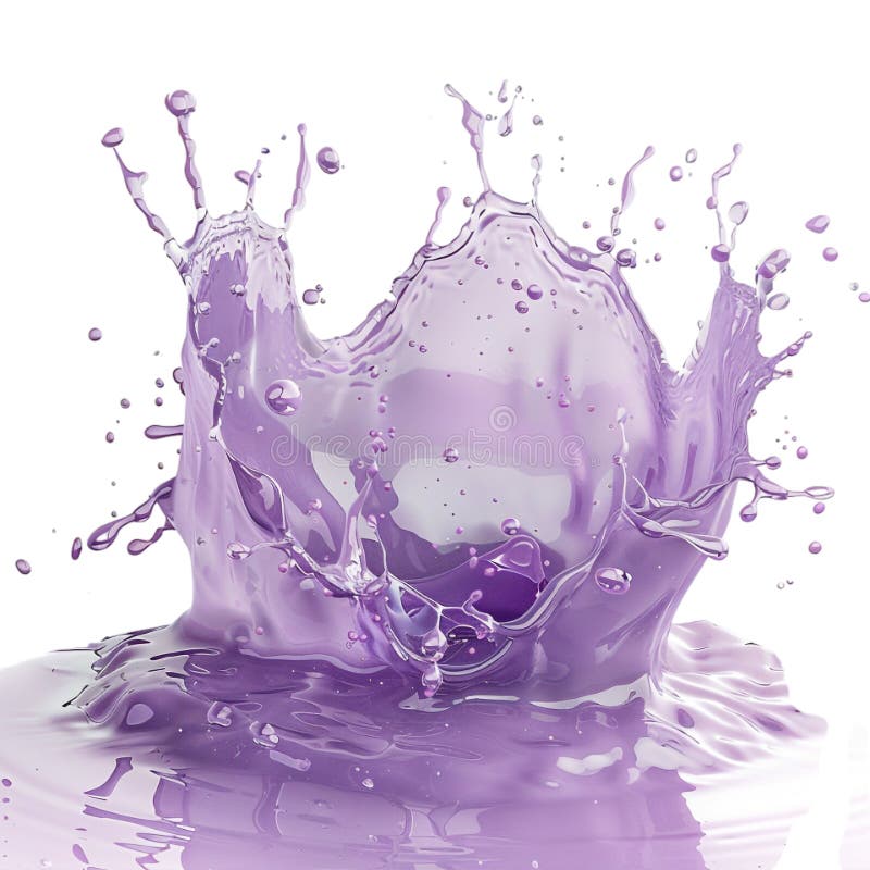 Purple Water Splash on Transparent Background - Ai Generated Stock ...