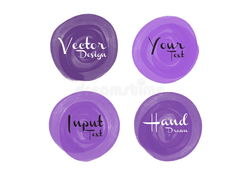 Purple Watercolor Circle Paint, Icon Design Stock Vector - Illustration ...