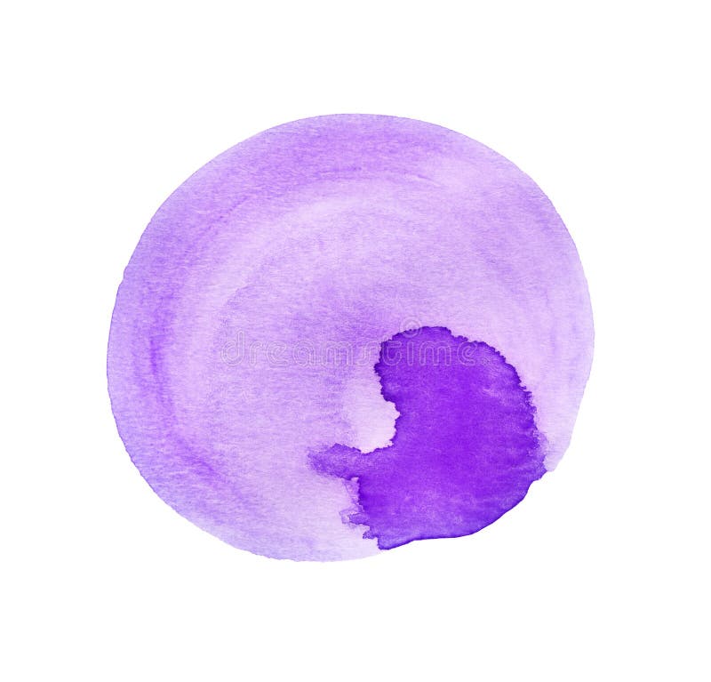 Shiny Magical Purple Watercolor Sphere Stock Illustration ...