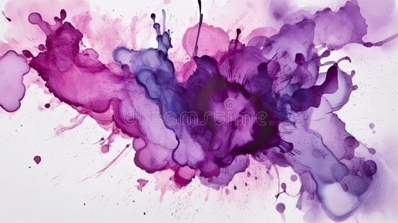 Purple Watercolor Splash on White Background for Creative Projects ...