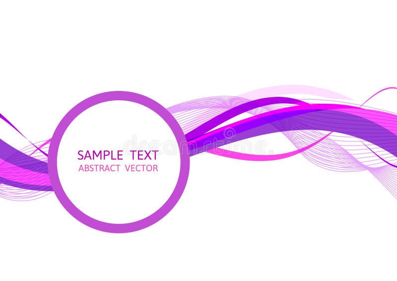 Purple Wave Abstract Vector Background Graphic Design with Copy Space ...