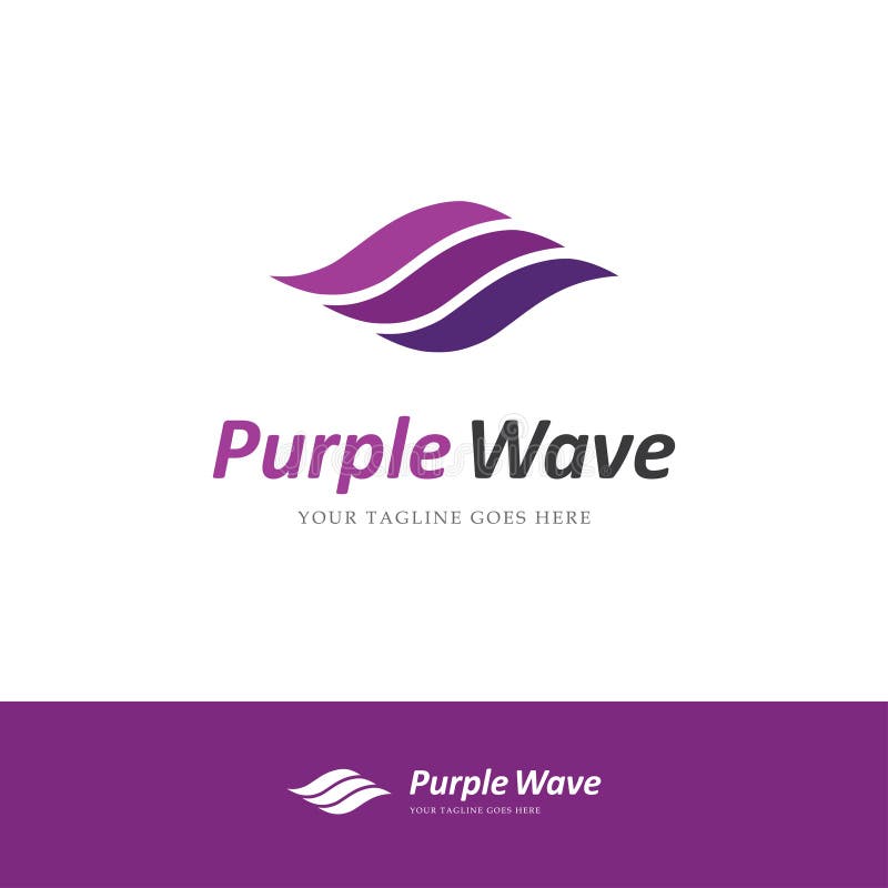Purple wave logo stock vector. Illustration of company - 80645945