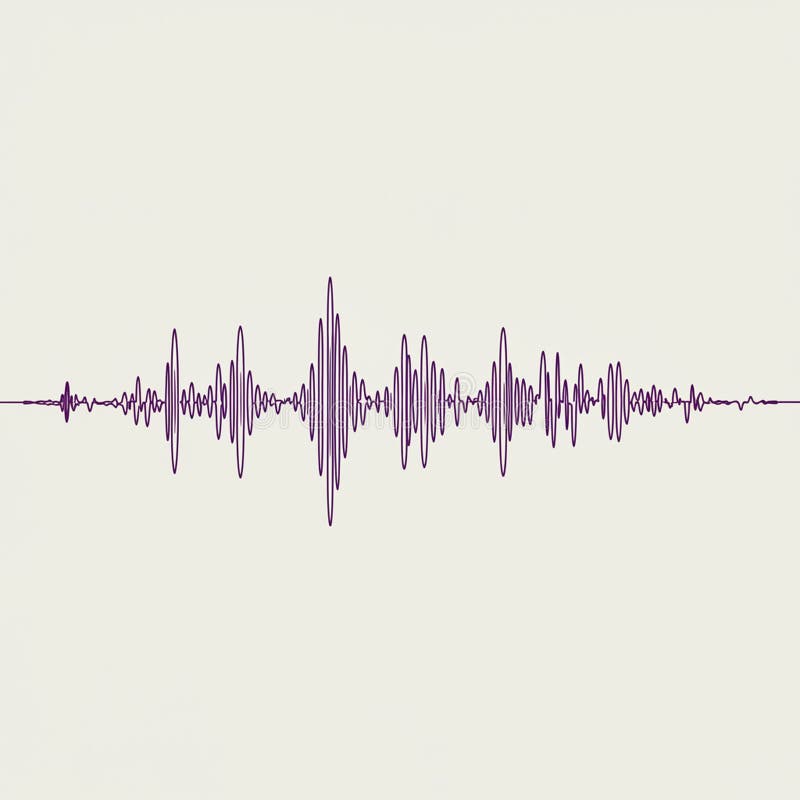 Purple Waveform Pattern on a Light Grey Background, Resembling an Audio ...