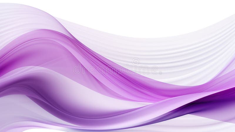 Purple Waves on White Background, Abstract Illustration Stock ...