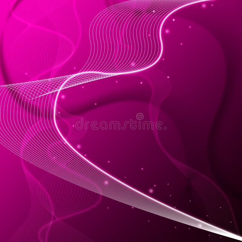 Purple Web Background Means Wavy Pattern and Stars Stock Illustration ...