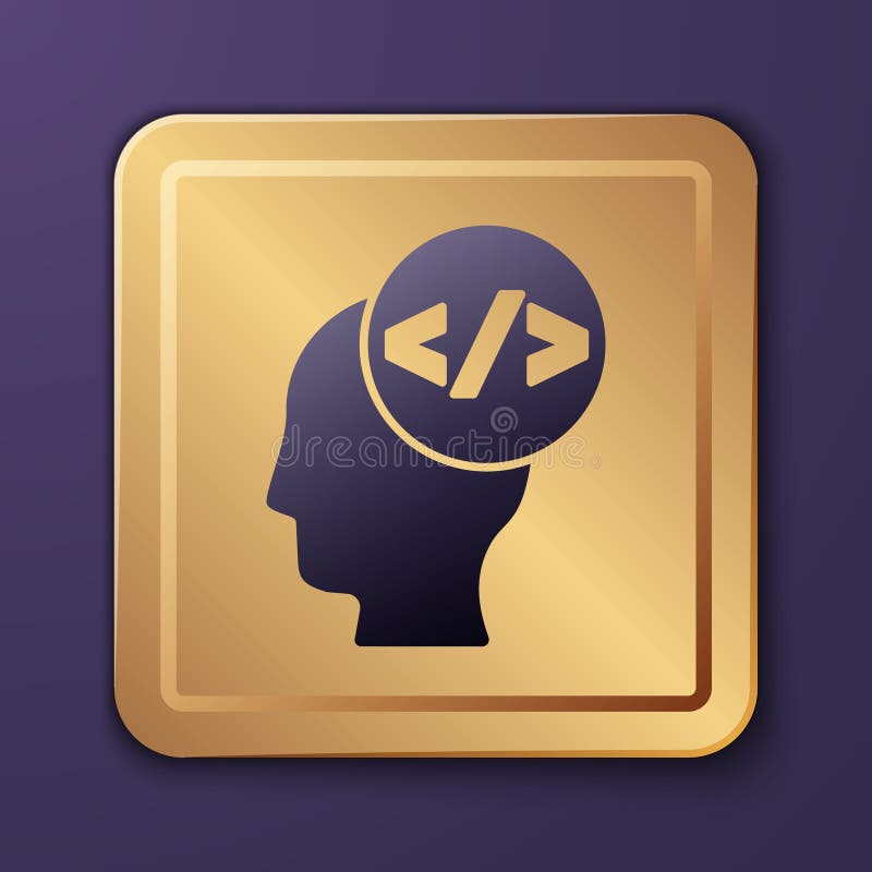 Purple Web Design and Front End Development Icon Isolated on Purple ...