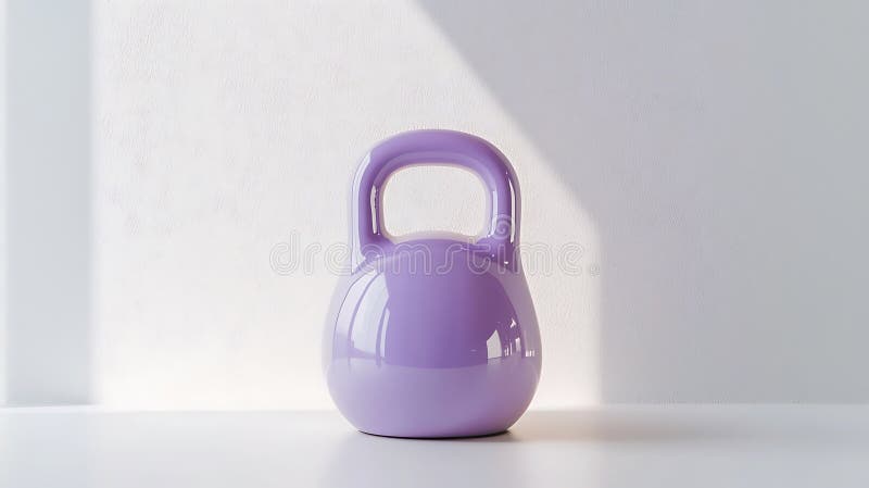 A Purple Weight Sits on a White Countertop Stock Image - Image of ...
