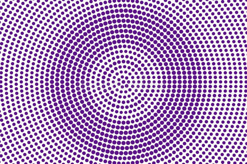 Purple White Dotted Halftone. Halftone Background. Centered Circle ...
