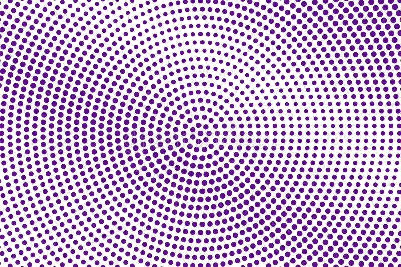 Purple White Dotted Halftone. Halftone Background. Centered Rough ...