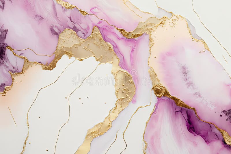 Purple White and Gold Marble Pattern Background Stock Image - Image of ...