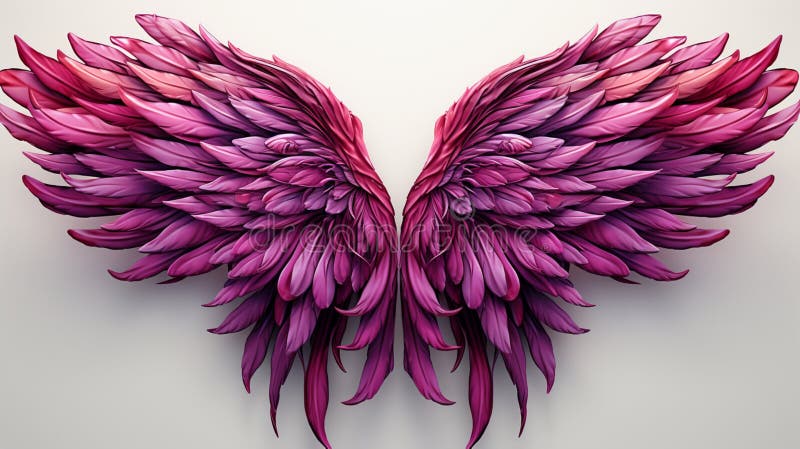Purple Wings Isolated Background Stock Illustration - Illustration of ...