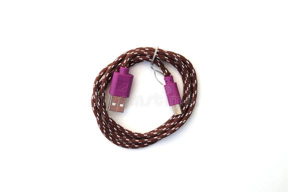 Purple wire usb stock image. Image of weav, electric - 154258963