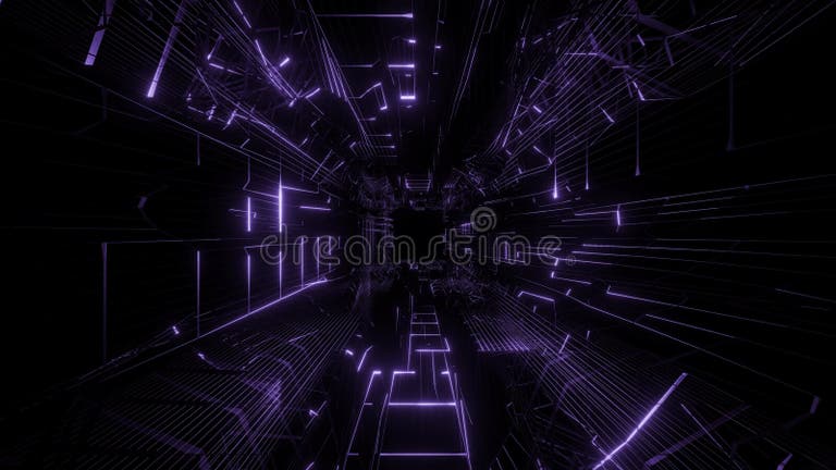 Purple Wireframe Design with Nice Reflection 3d Rendering Background ...