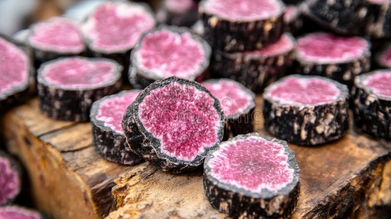 Purple Yam, Characterized by Its Rough Outer Layer and Purple Core ...