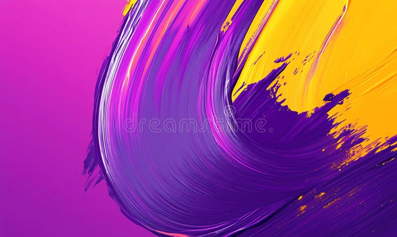 Purple and Yellow Abstract Paint Swirl Illustration Stock Photo - Image ...