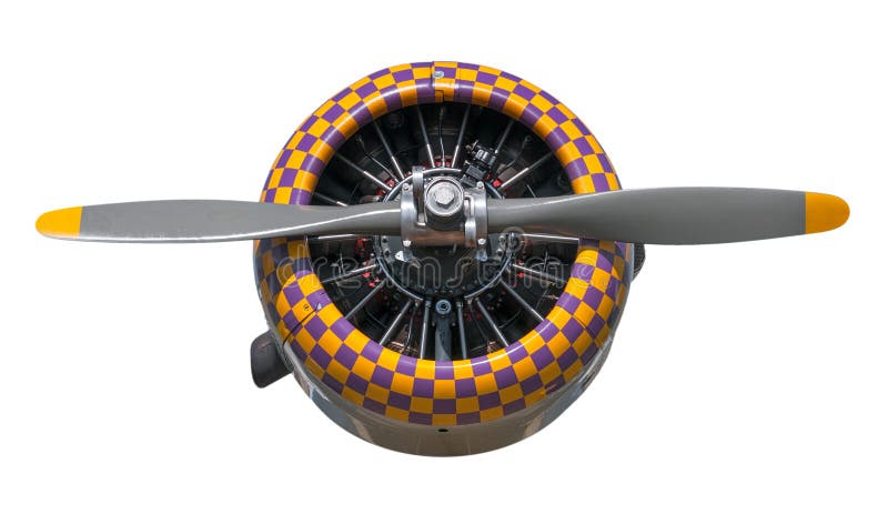 Purple Yellow Check 6 Texan Engine Propeller Stock Photos - Free ...