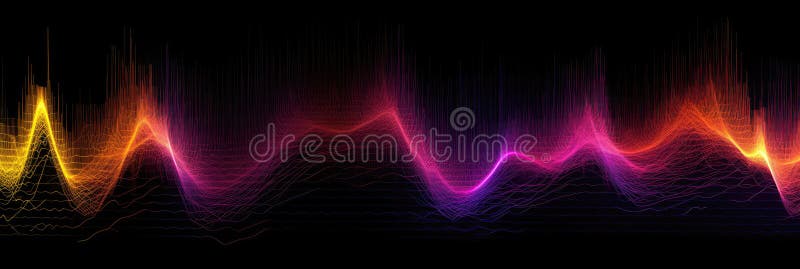 Purple Yellow Purple a Digital Representation of Sound Waves in an ...