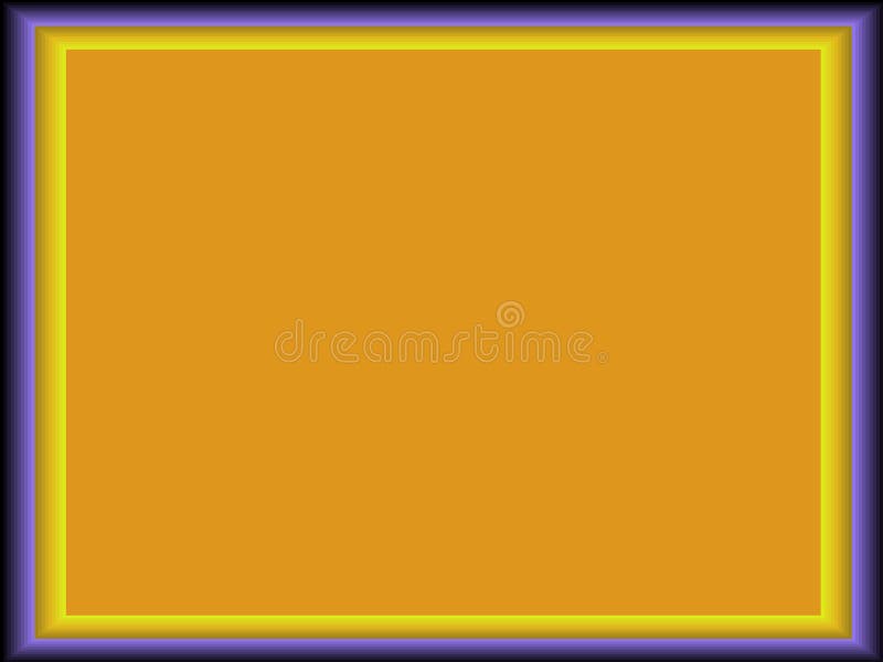 Purple and Yellow Frame on an Orange Background, Digital Art Stock ...