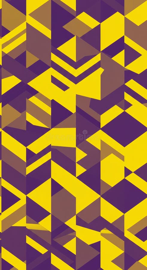 Purple Yellow Geometric Patterns Abstract Vector Digital Design ...