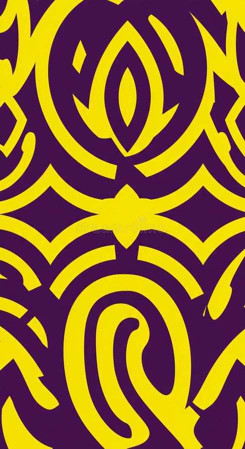 Purple Yellow Geometric Patterns Abstract Vector Digital Design ...