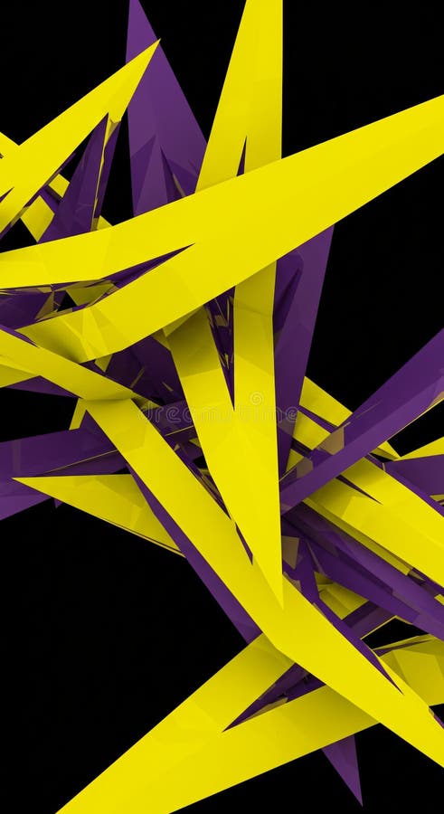 Purple Yellow Geometric Patterns Abstract Vector Digital Design ...