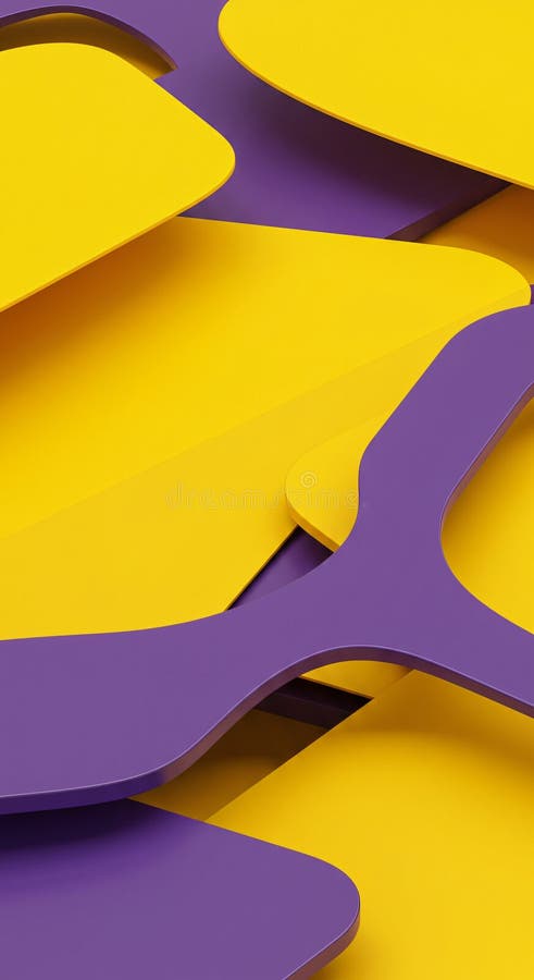 Purple Yellow Geometric Patterns Abstract Vector Digital Design ...
