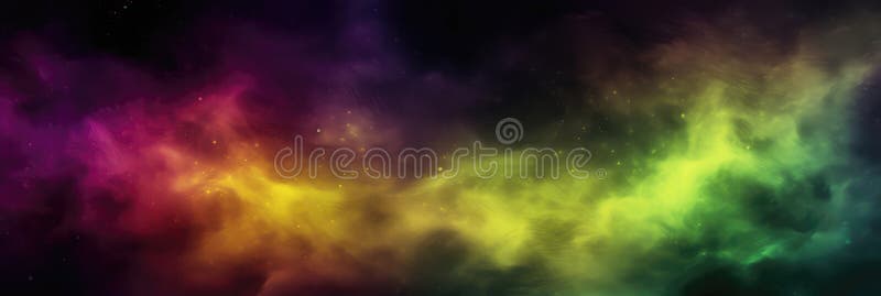 Purple Yellow Green Space , Panoramic Background. Generative AI Stock ...