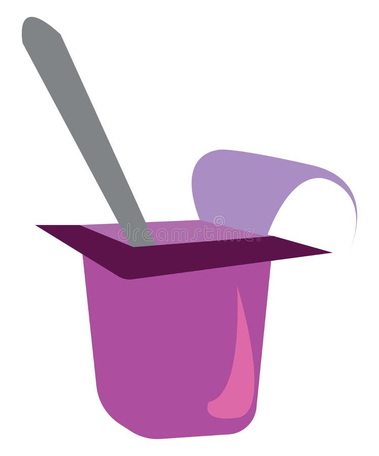 A Purple Yogurt Box Vector or Color Illustration Stock Vector ...