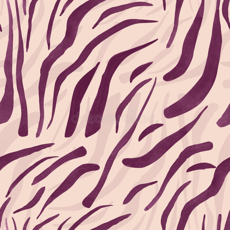 Purple Zebra Stripes on a Seamless Pattern Stock Illustration ...