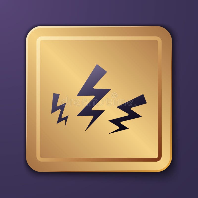 Purple Zeus Icon Isolated on Yellow Background. Greek God. God of ...
