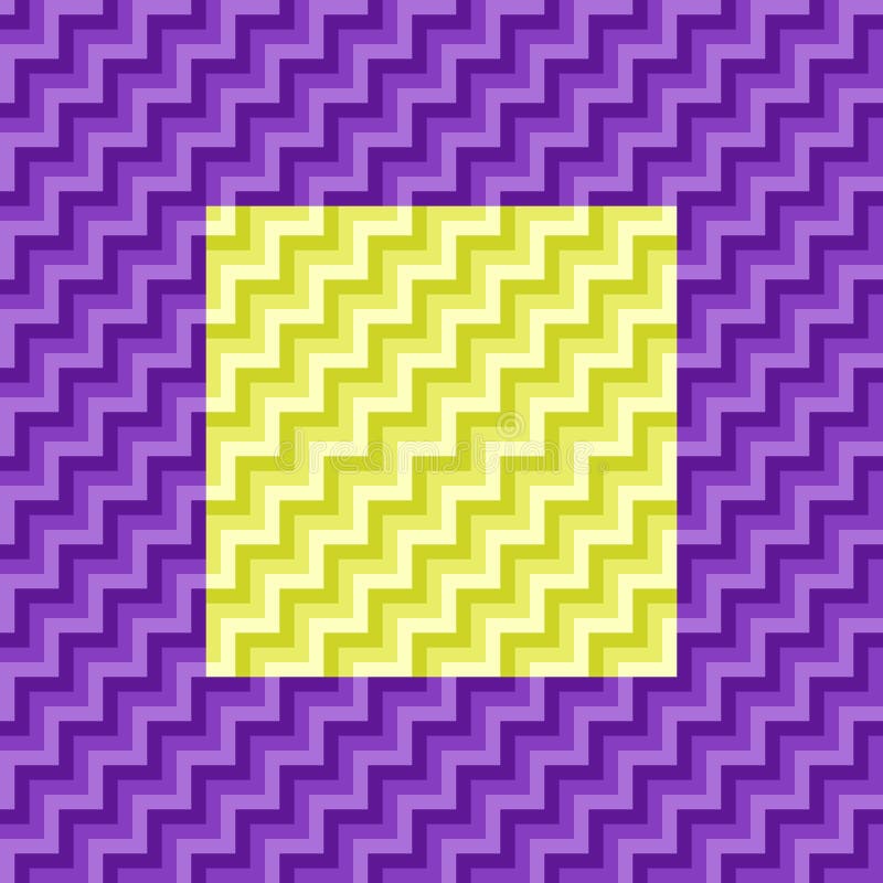 Purple Zig Zag Lines Pattern with Yellow Square Stock Illustration ...