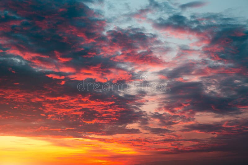Purplish Red, Orange Gradient Sunset. Bright Wallpaper Stock Image ...