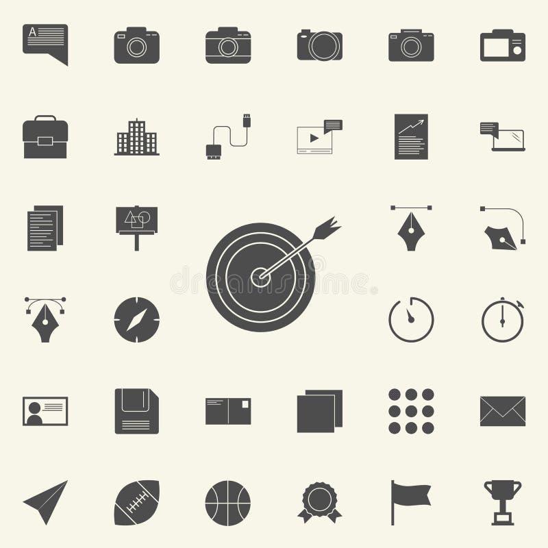 Purpose and Arrow Multi Color Style Icon. Simple Glyph, Flat Vector of ...