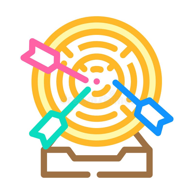 Purpose Targeting Color Icon Vector Illustration Stock Vector ...