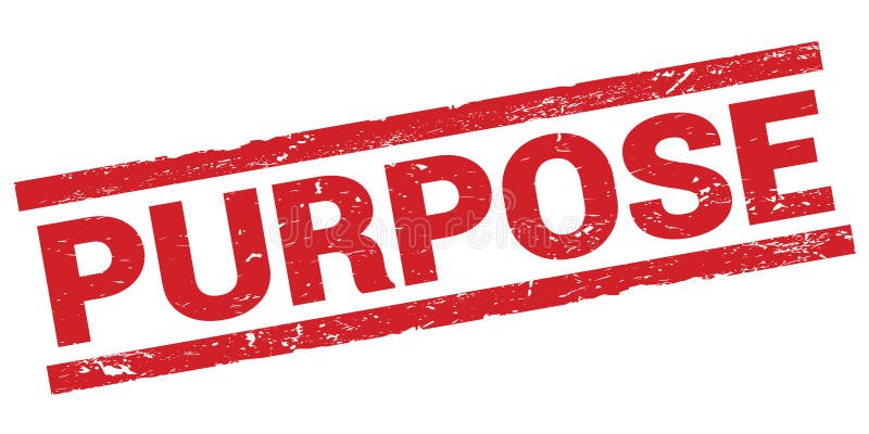 PURPOSE Text on Red Rectangle Stamp Sign Stock Illustration ...